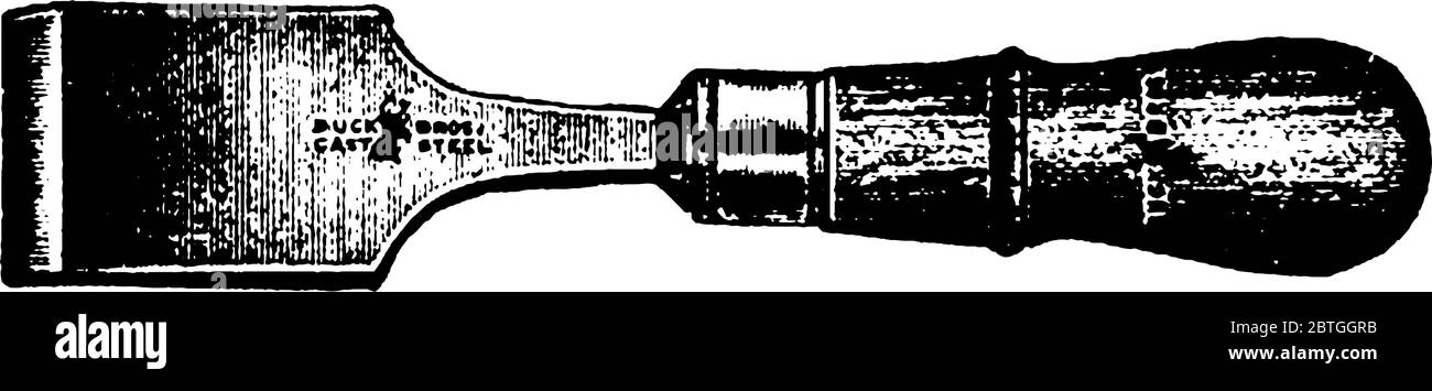 Chisel is a sharp tool with handle used to cut wood and leather ...