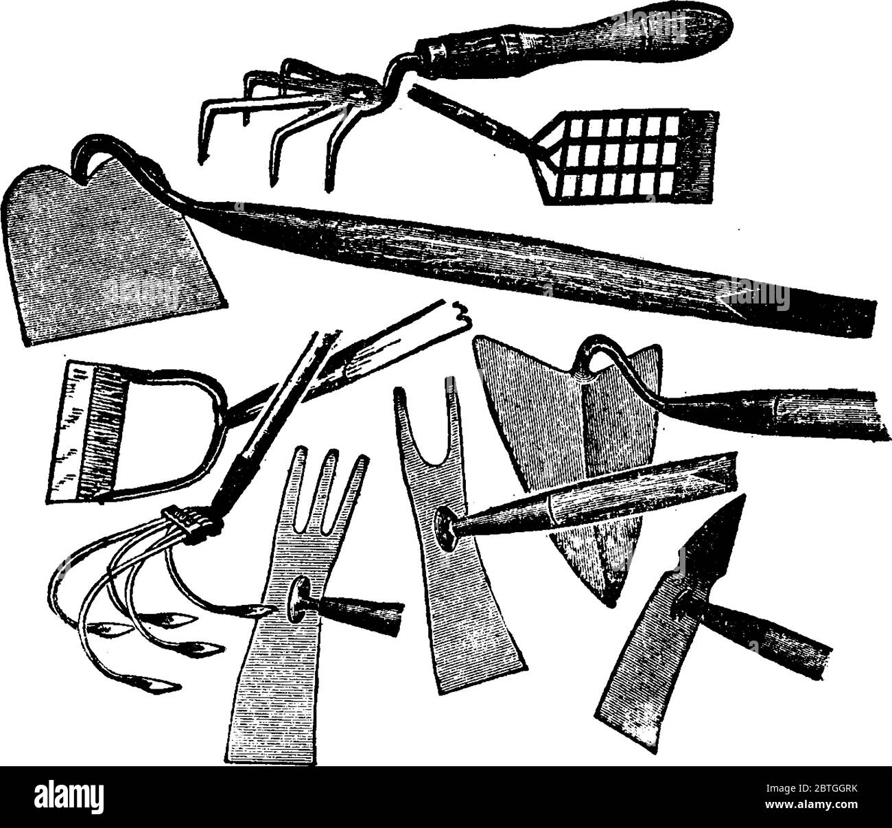 Black hoes Stock Vector Images - Alamy