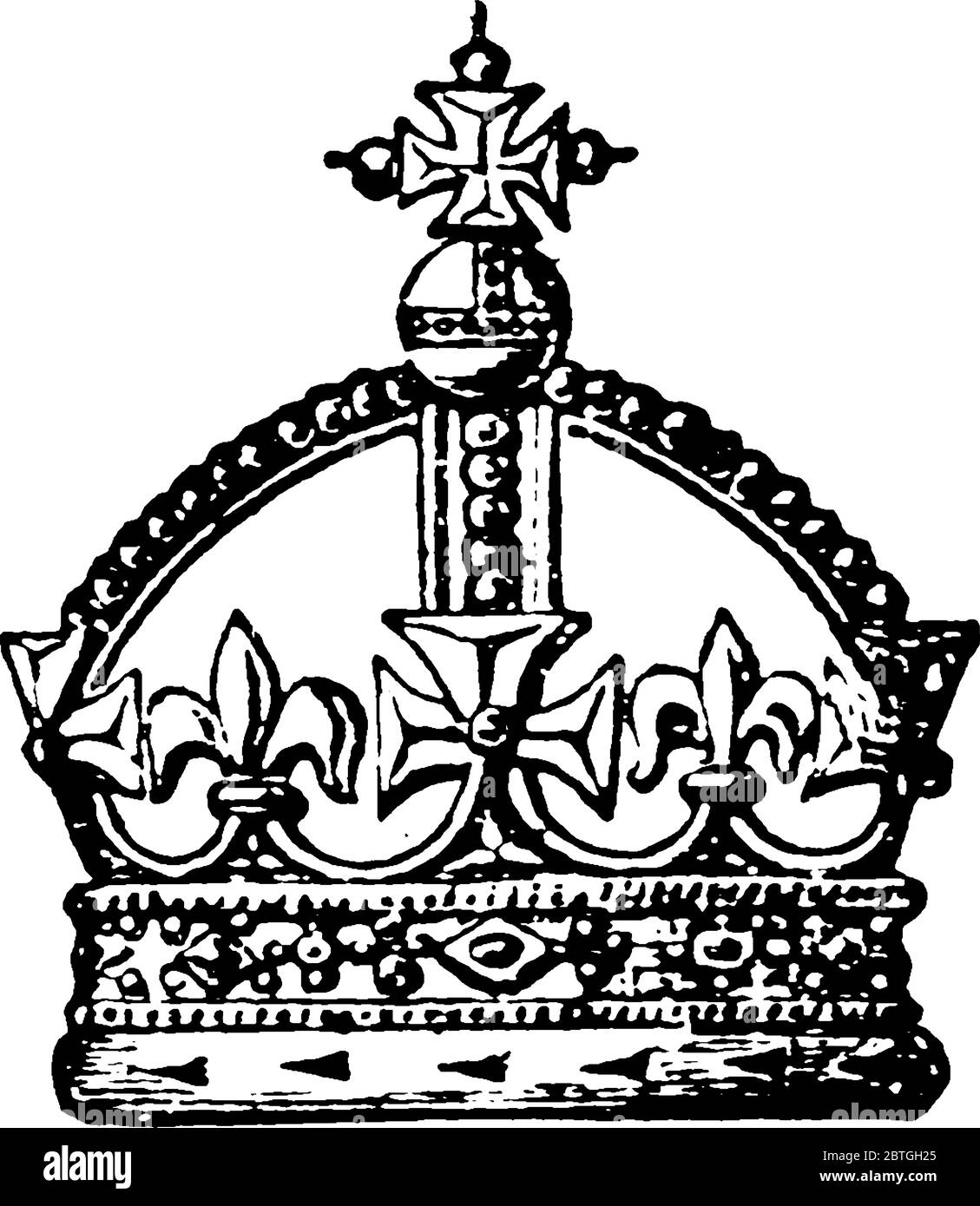 A recent form of the English Crown with the arches crosses and have ...