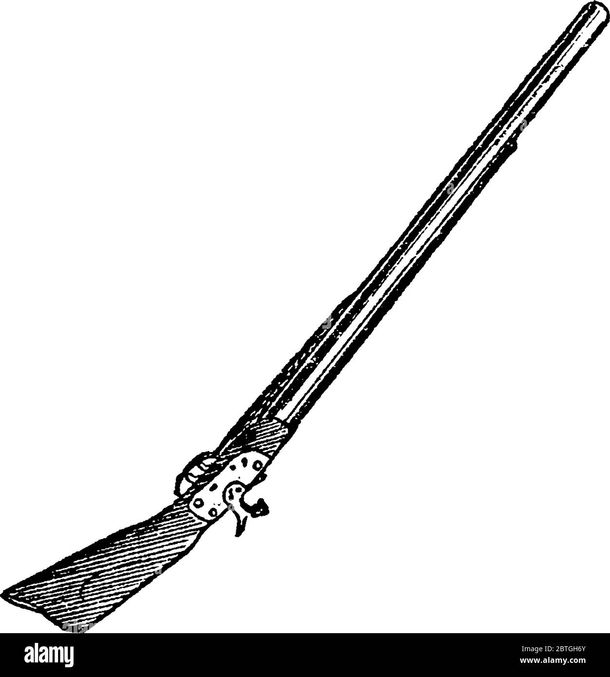 A common musket, or rifle, a muzzle-loaded long gun that served as a ...