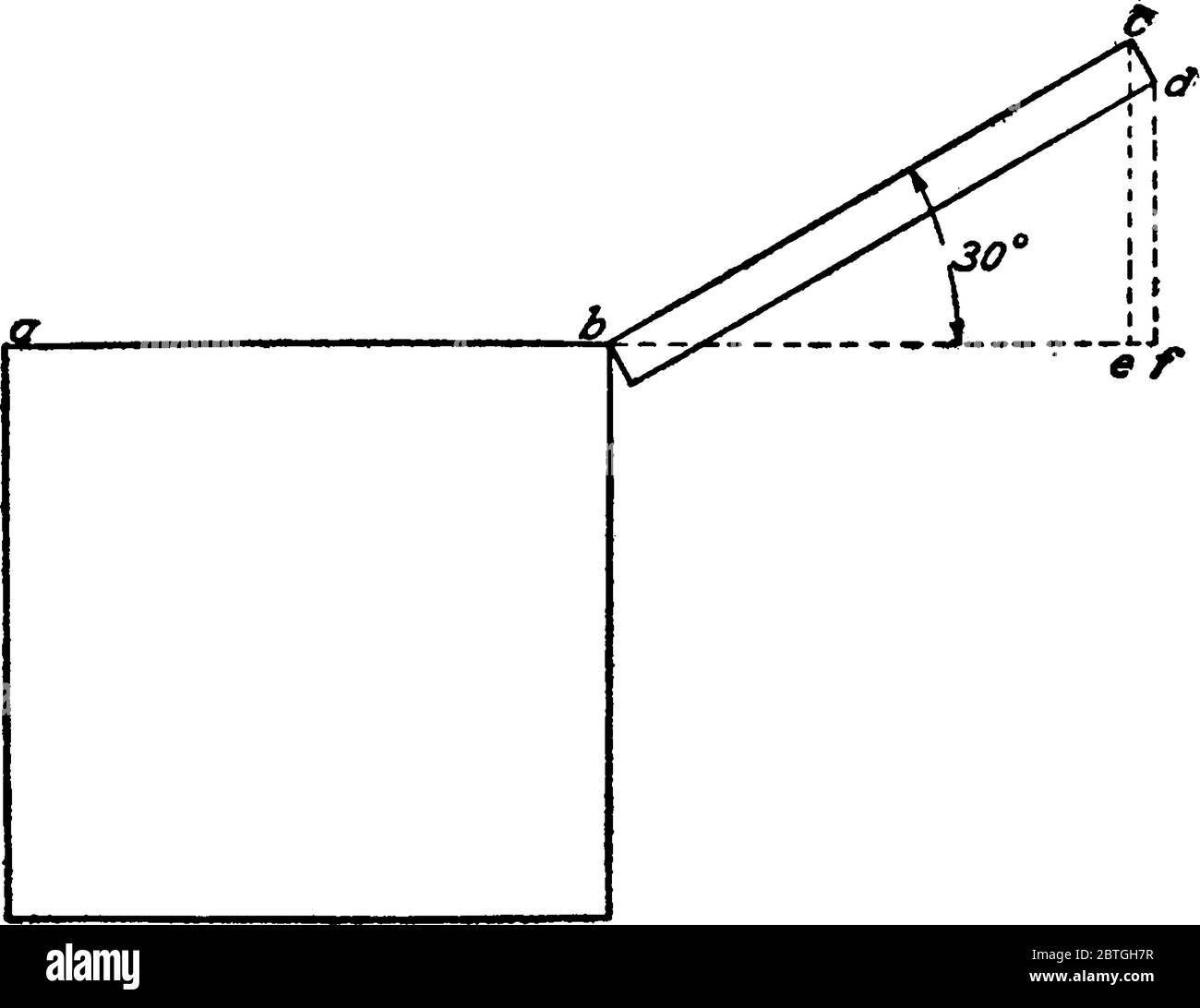 A box with a cover and isometric of a box, vintage line drawing or ...