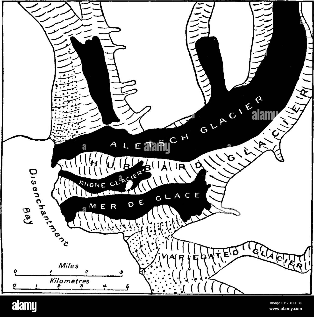 Alaska line drawing Cut Out Stock Images & Pictures - Alamy