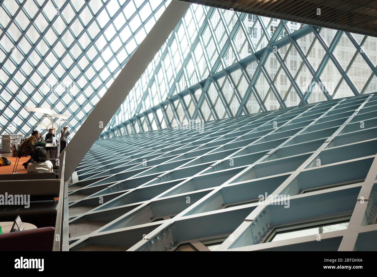 The Seattle Public Library, Central Library, in Seattle, Washington ...
