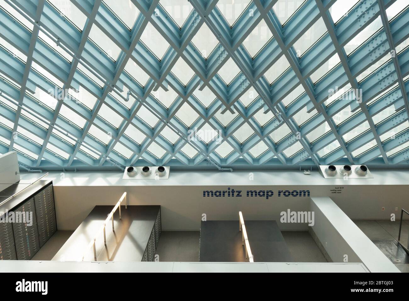 The Maritz Map room at the Seattle Public Library, Central Library, in ...