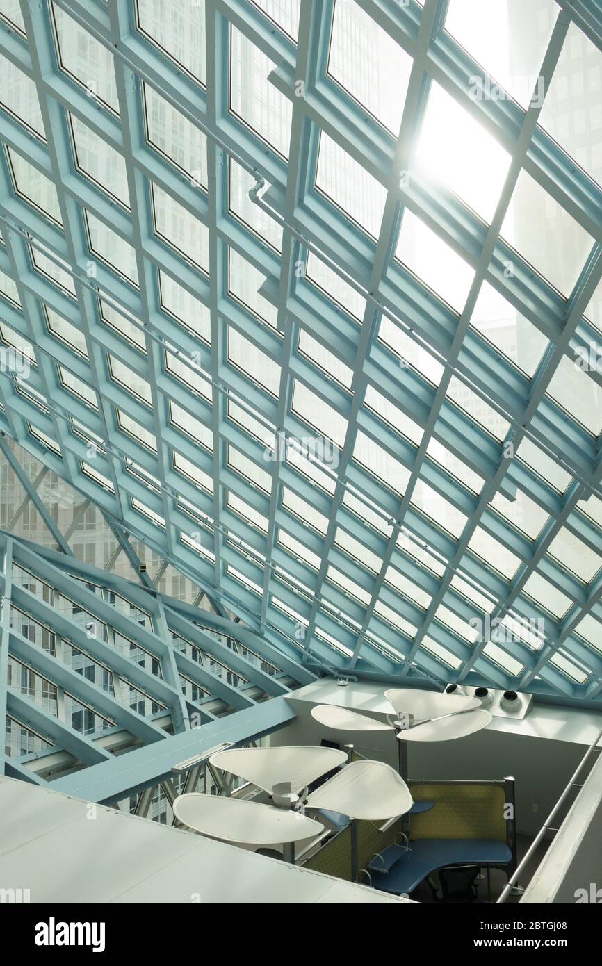 The Seattle Public Library, Central Library, in Seattle, Washington ...