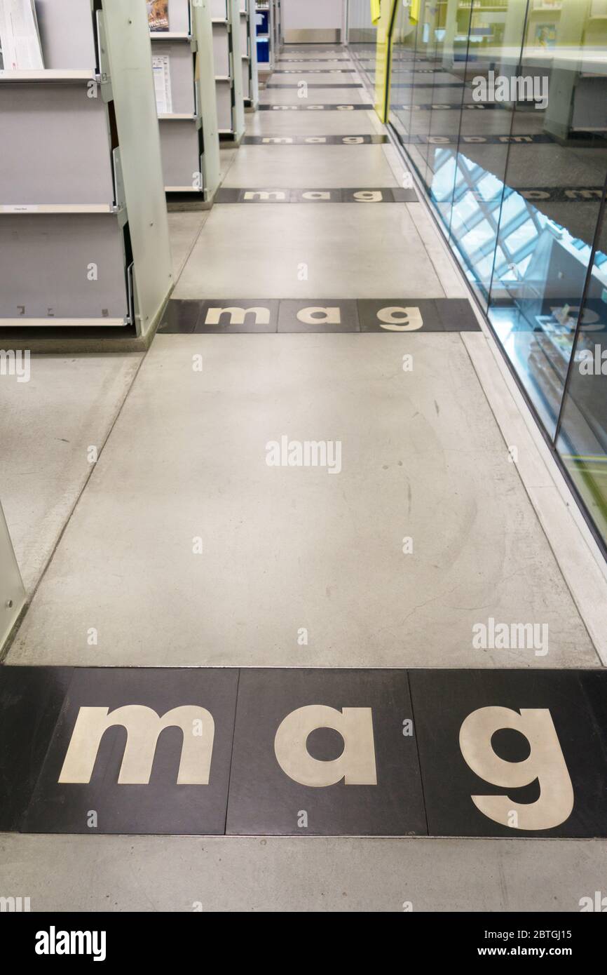 The magazine section at the Seattle Public Library, Central Library, in ...