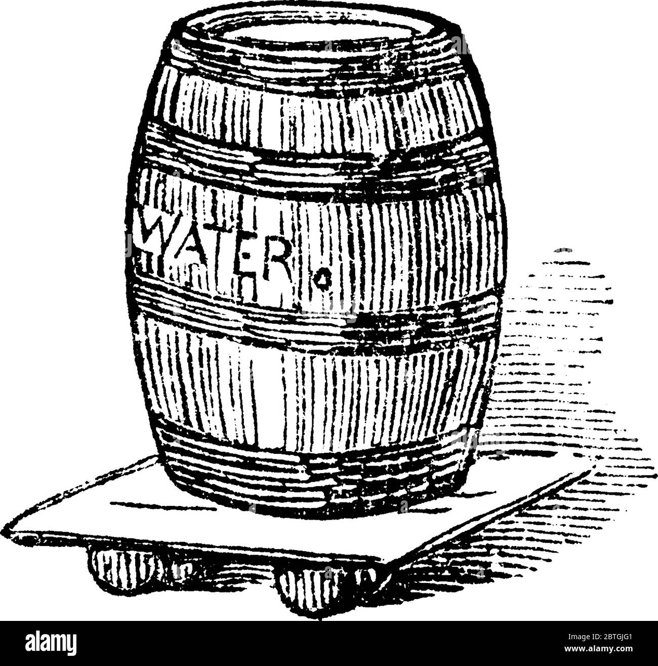 Wooden Barrel Drawing Wine Barrel Drawing Stock Illustrations