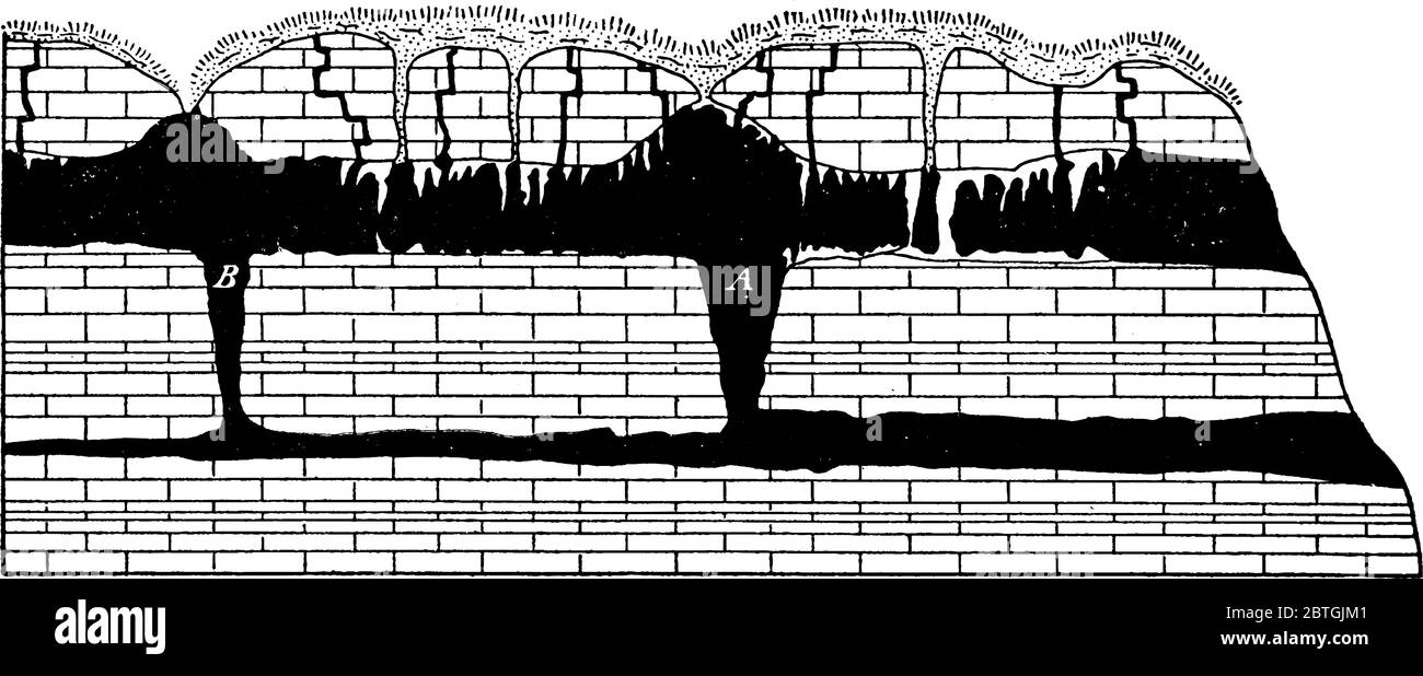 figure shows a chamber in a rock, also called caverns or hollows ...