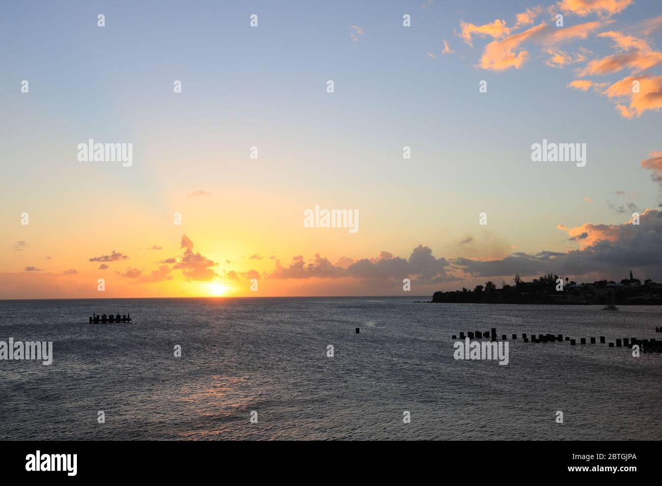 St Kitts Sunset Stock Photo - Alamy