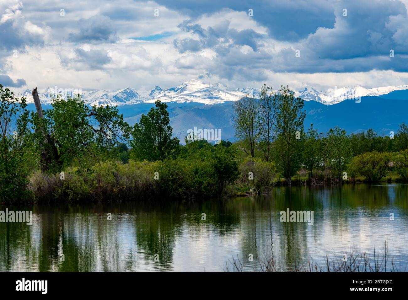 Colorado Front Range From St. Vrain State Park Stock Photo - Alamy