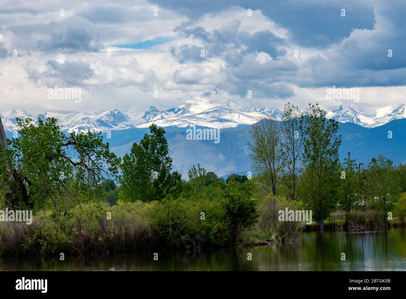 Colorado Front Range From St. Vrain State Park Stock Photo - Alamy