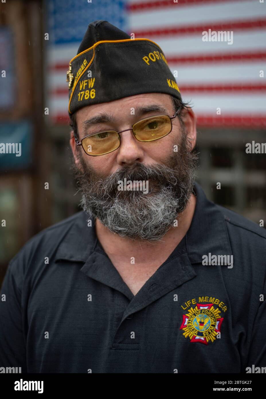 Manhattan, Kansas, USA. 25th May, 2020. CHRIS DUNHAM stands in the ...