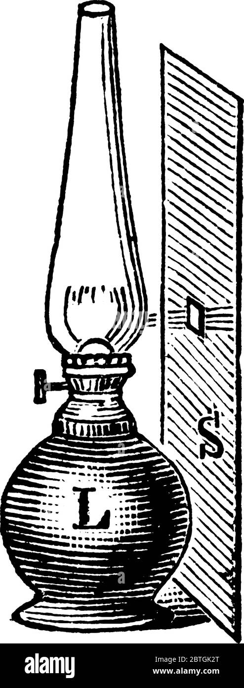 A tall lamp, vintage line drawing or engraving illustration Stock ...