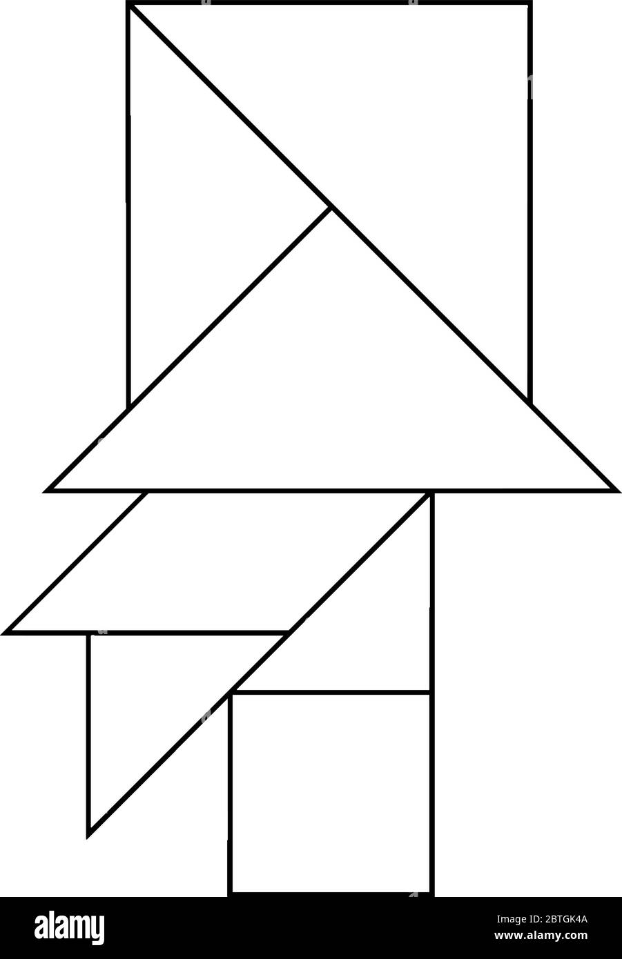 This tangram represents Bearded Man in a Tophat, tangrams gives ...