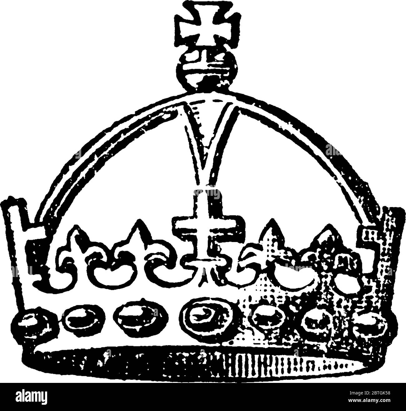 The arched crown with the arches crosses, introduced by Henry V, from ...