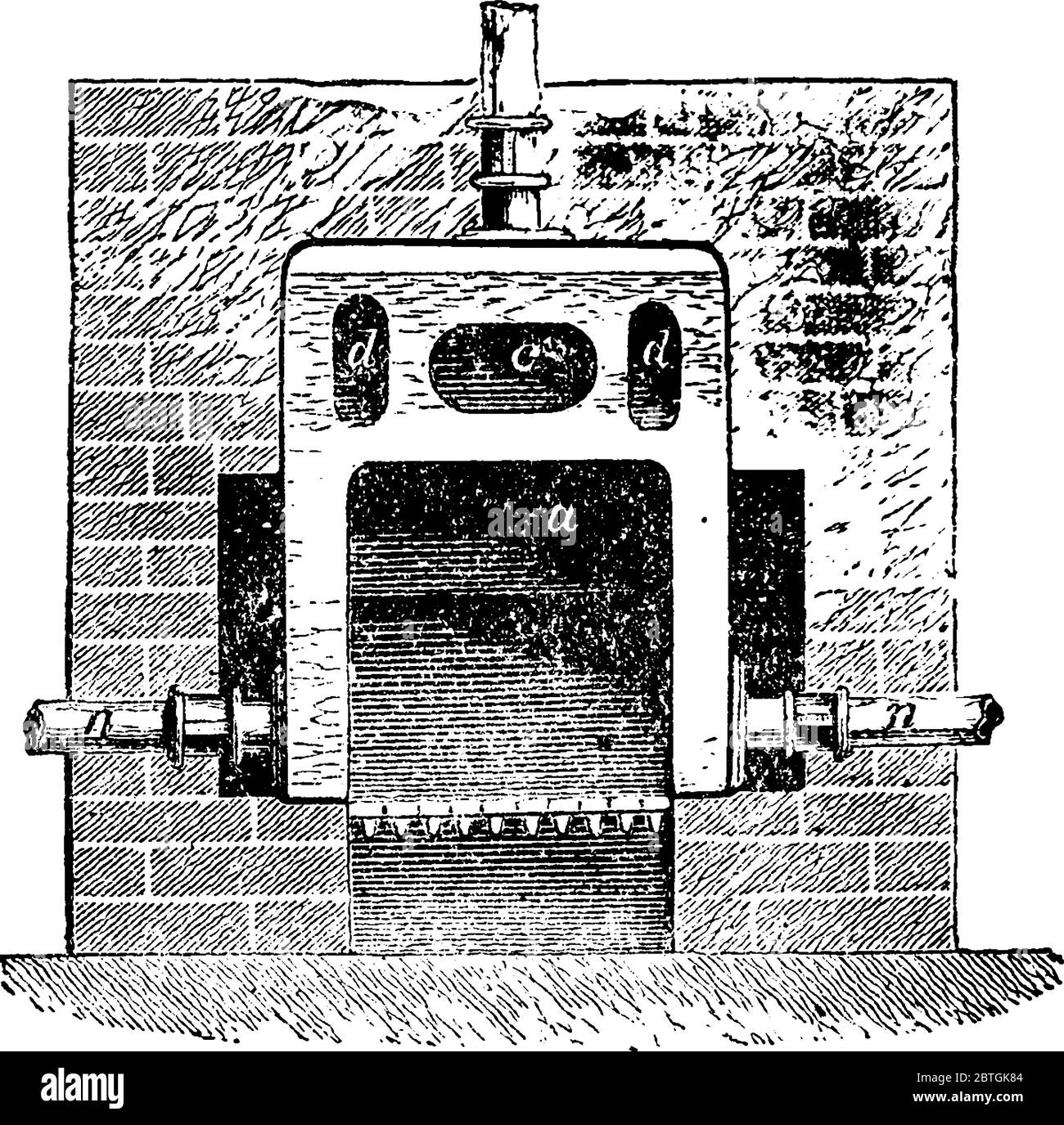 Has a dome arch, the modified form of saddle boiler, with the parts ...