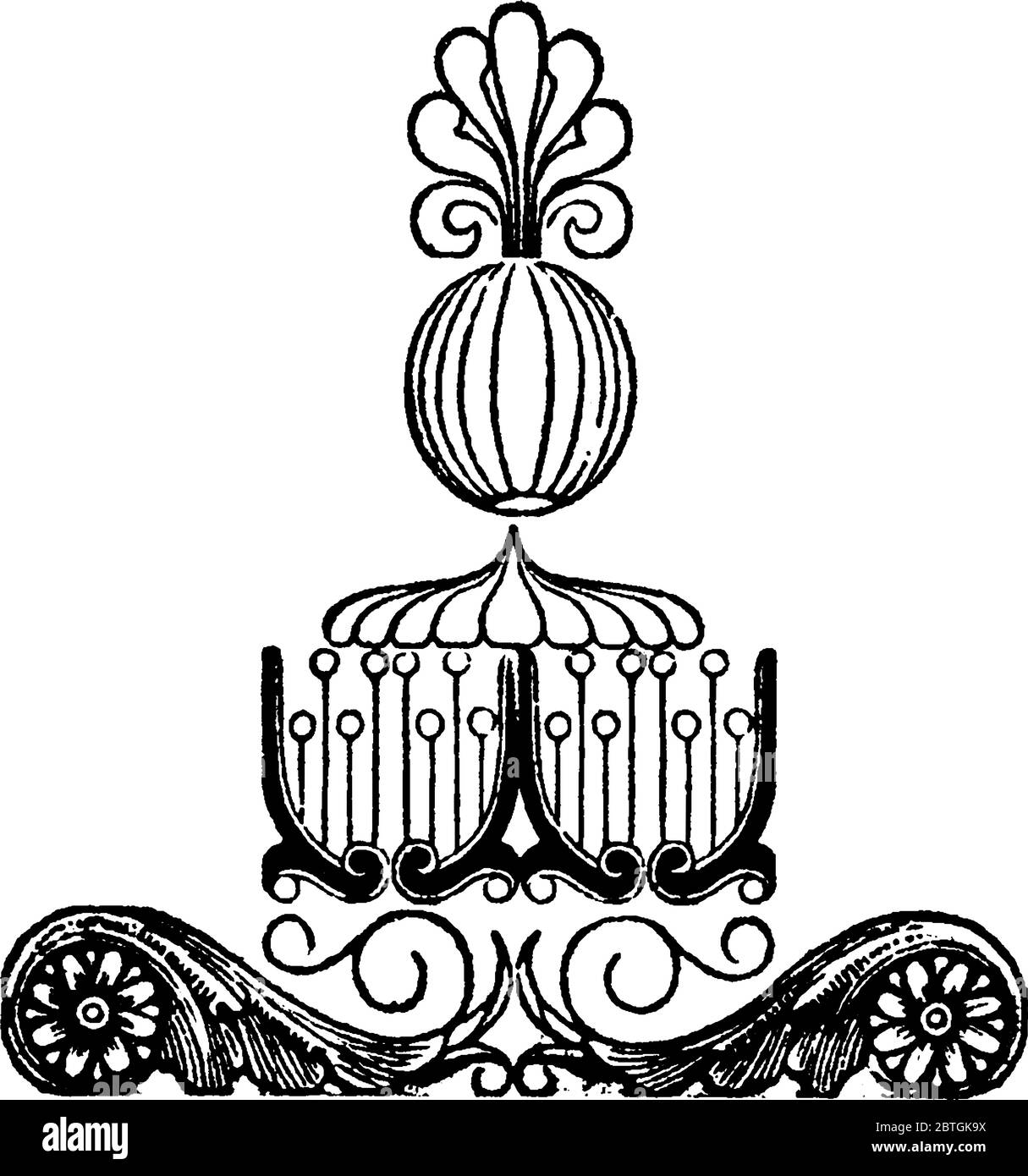 A Doodad in unique design, vintage line drawing or engraving ...