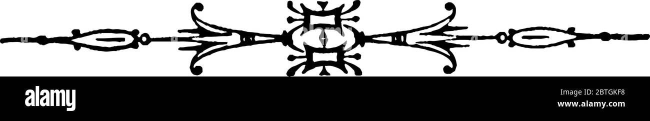 A decorative Filigree divider with fancy swirls, repeated designs and ...