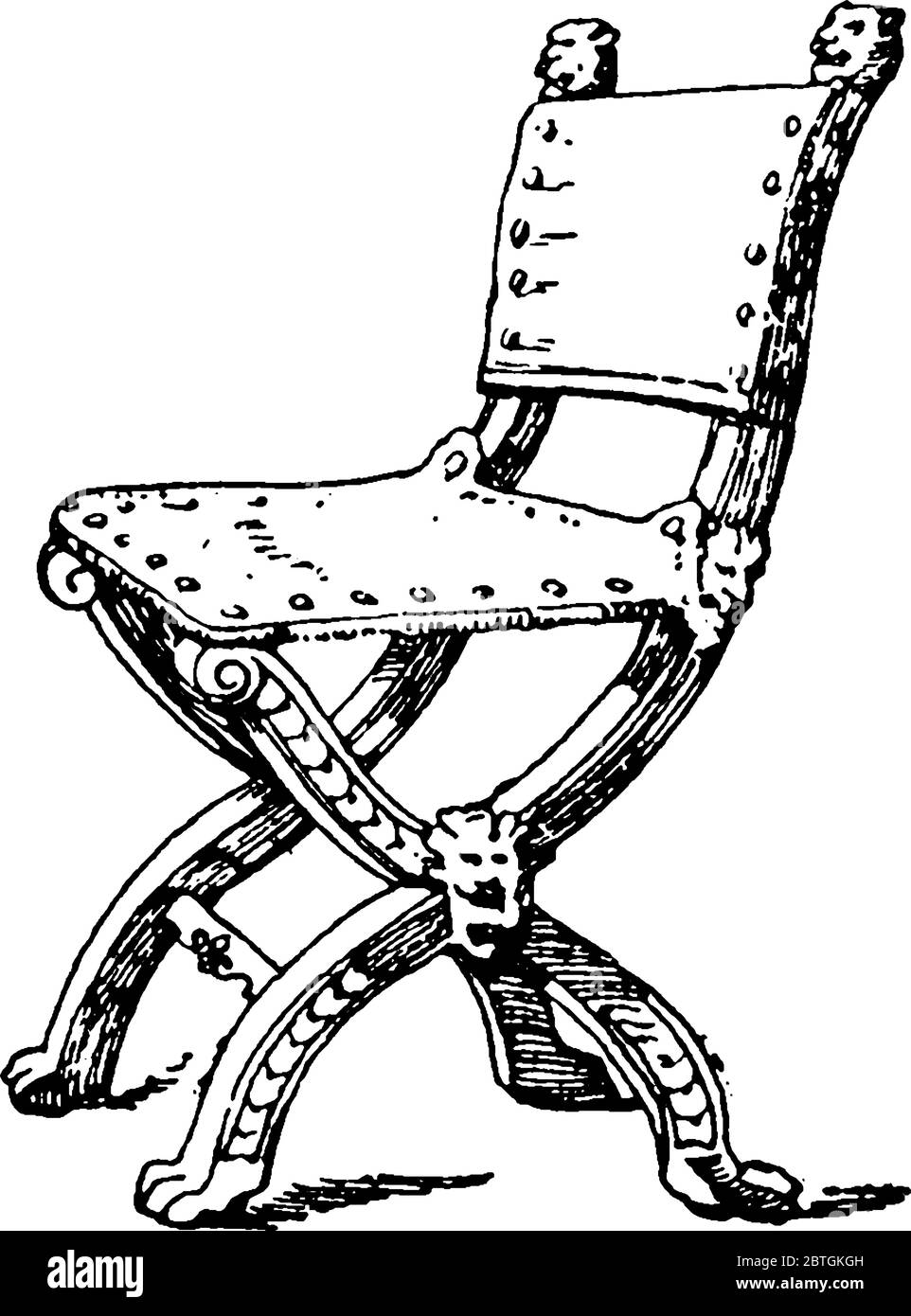 A ribbed chair that is scarcely decorated and is mostly plain, vintage ...