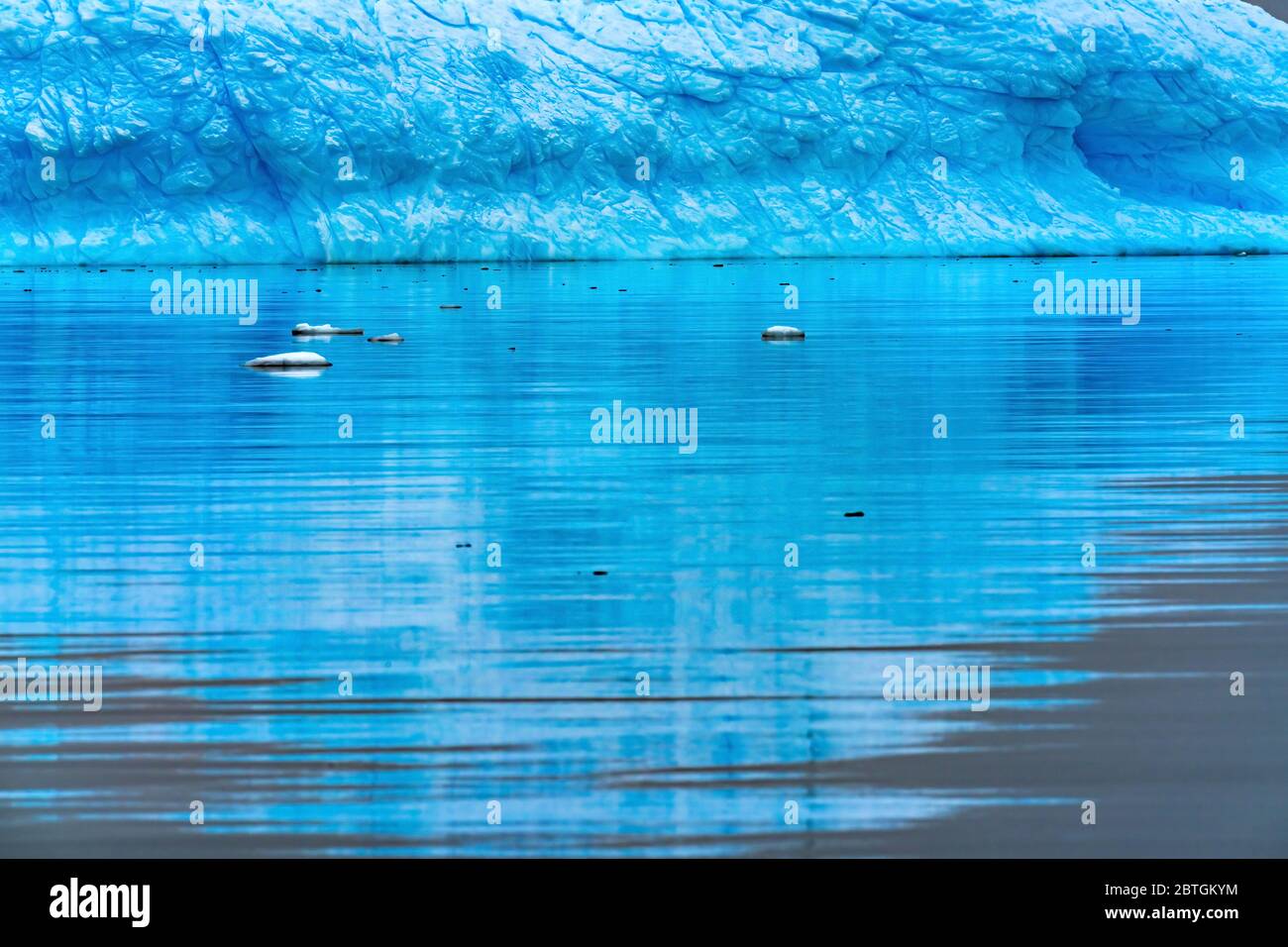 Floating Blue Iceberg Reflection Paradise Bay Skintorp Cove Antarctica ...