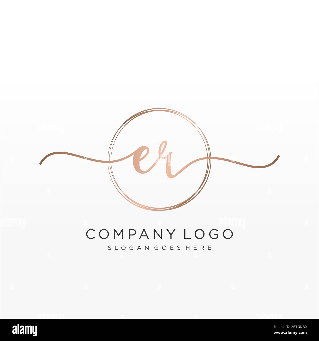 Initials er vector vectors hi-res stock photography and images - Alamy