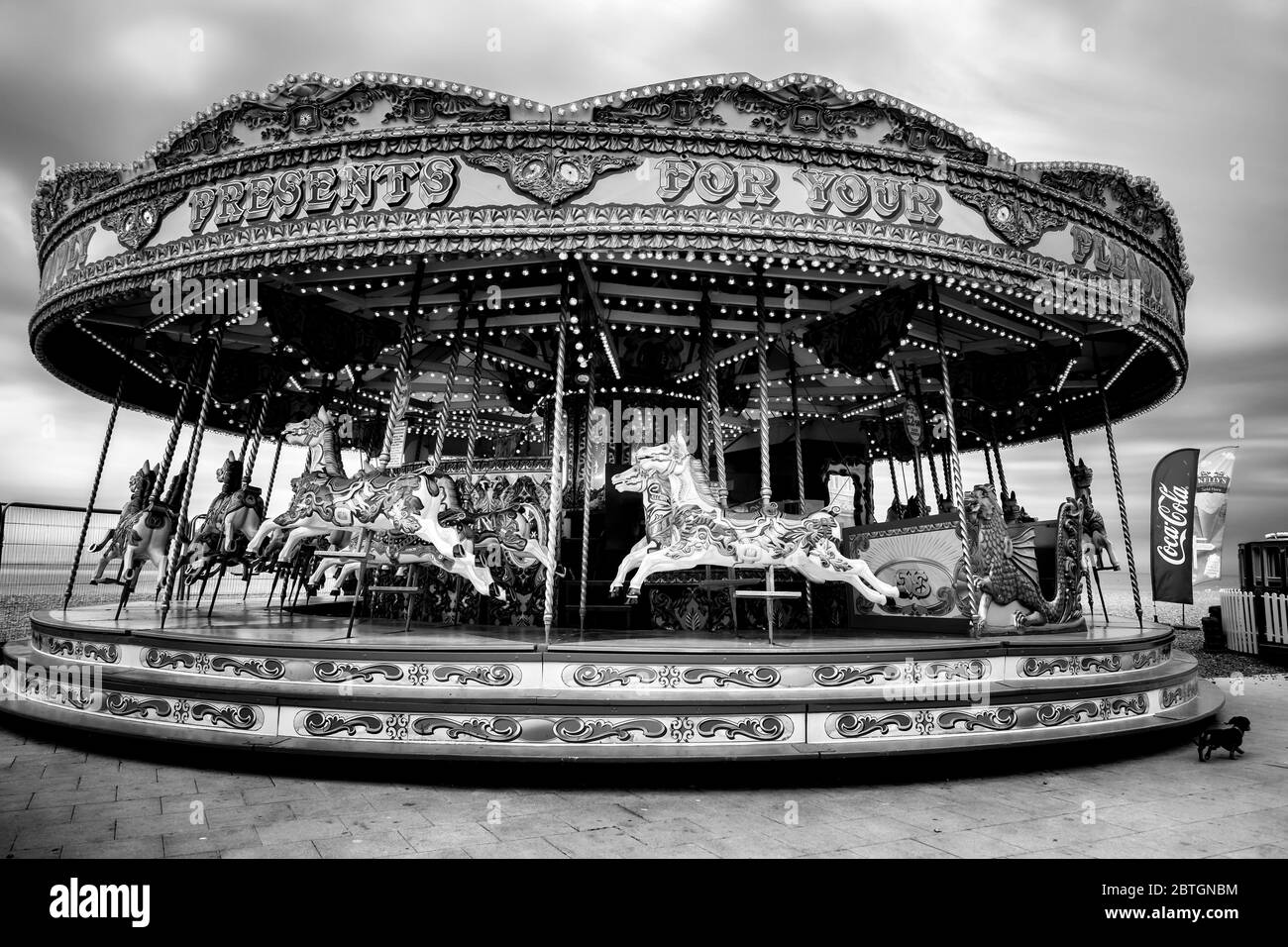 Victorian fairground ride Black and White Stock Photos & Images - Alamy