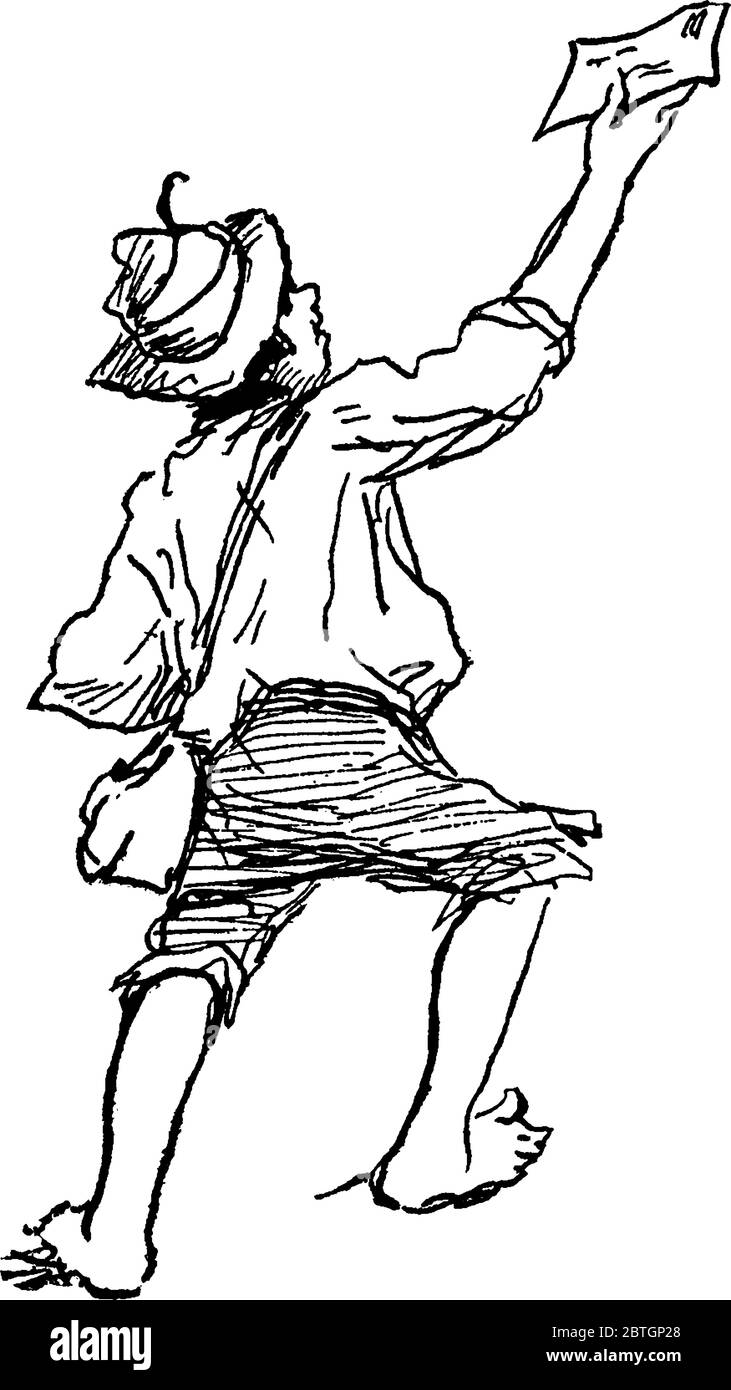 Illustration boy letter Black and White Stock Photos & Images - Alamy