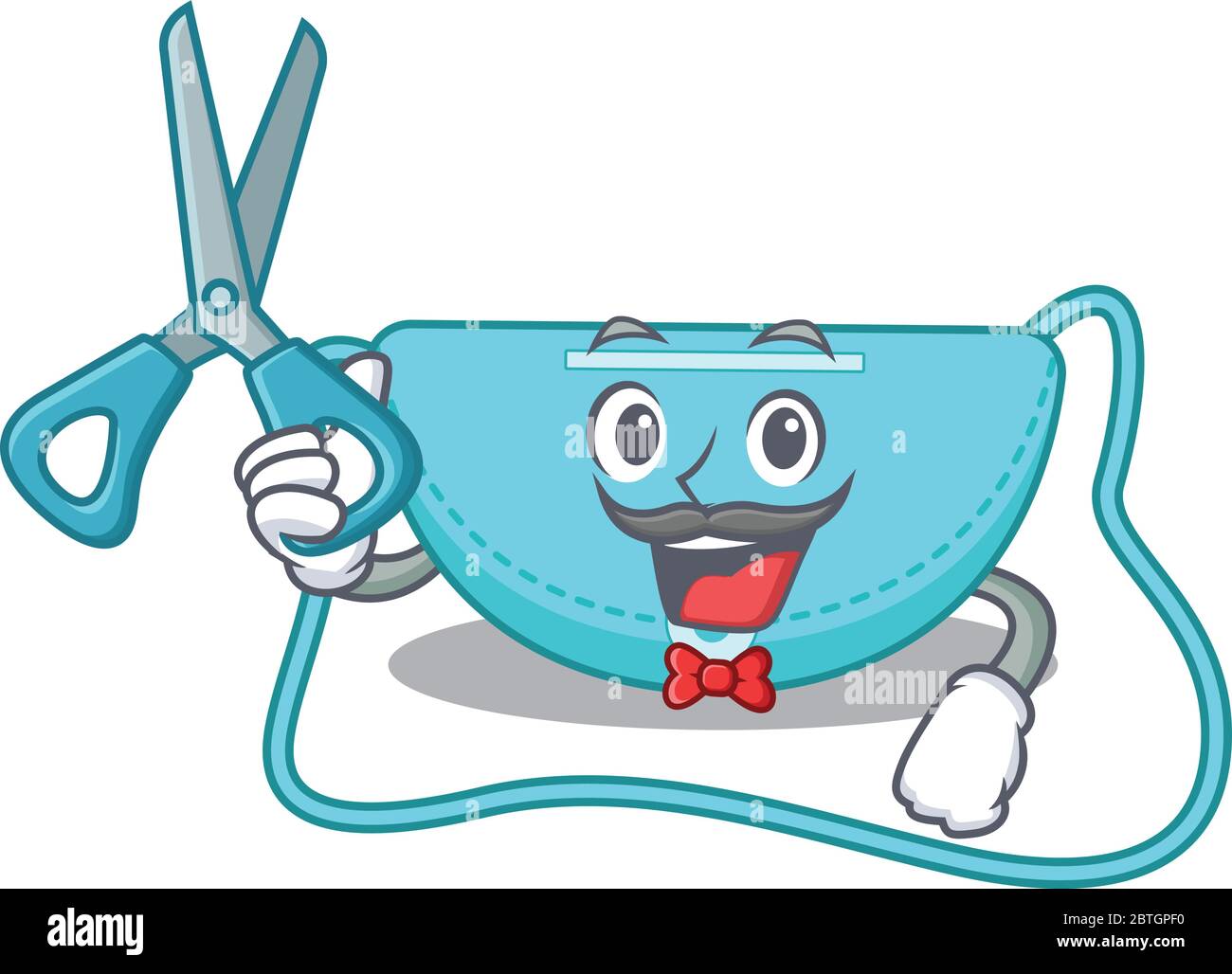 sling bag cartoon character design as talented barber Stock Vector ...