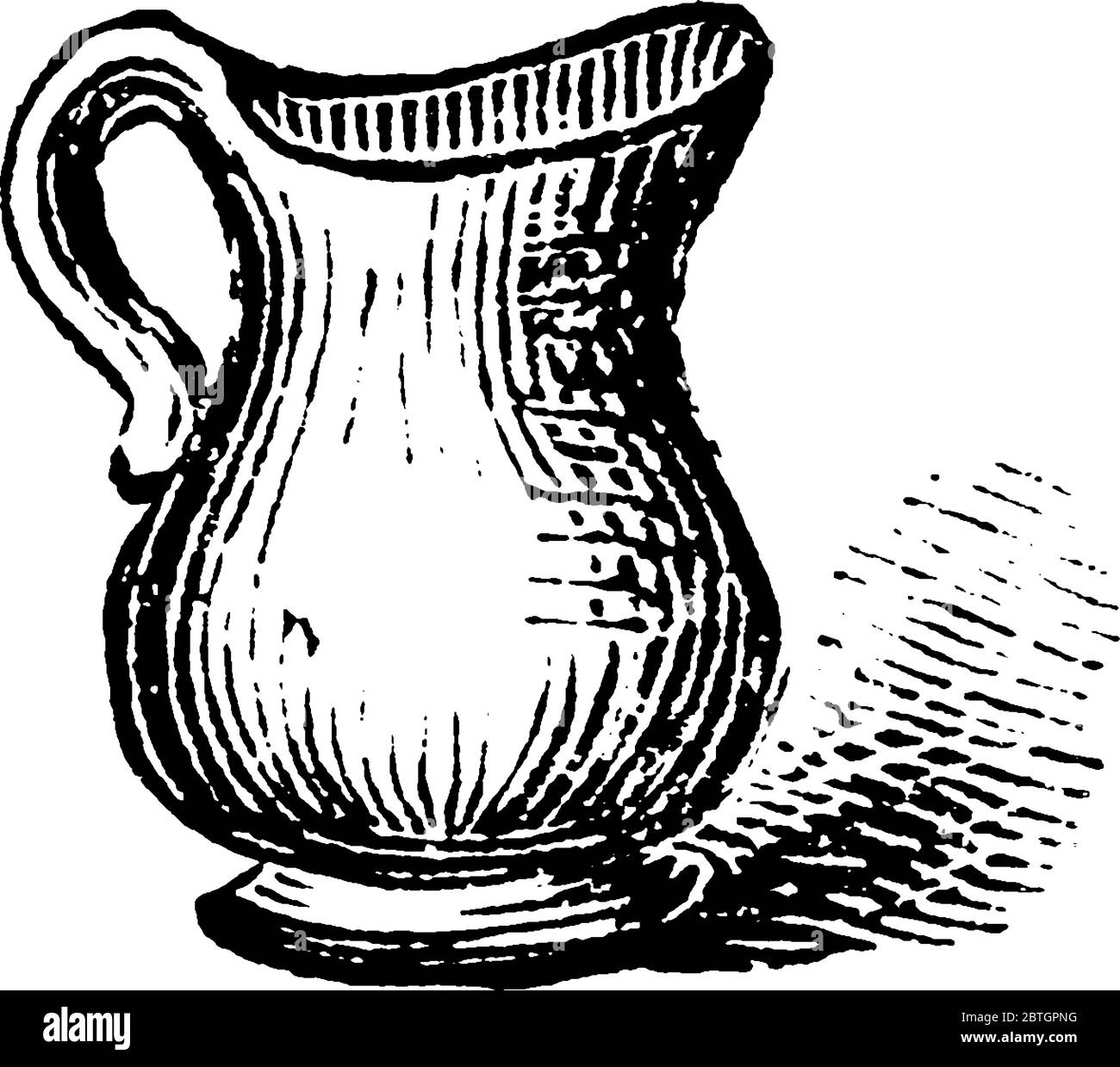 Pitcher is a container with handle and spout, used for storing and ...