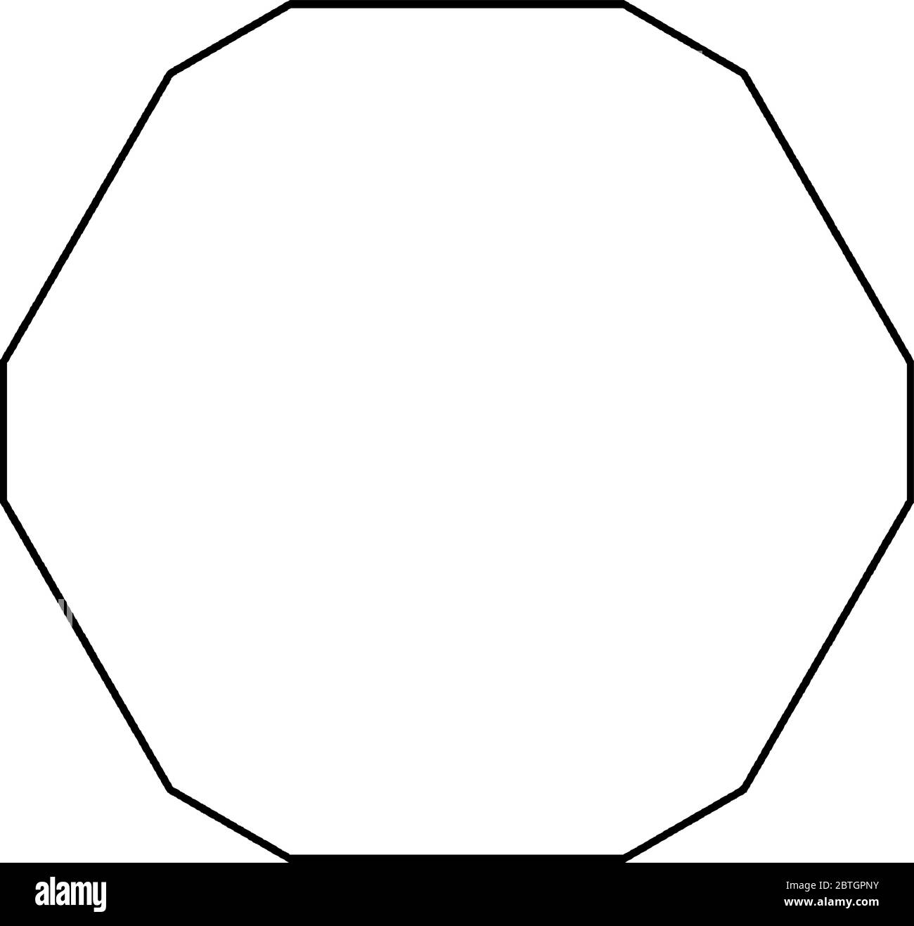 Twelve Sided Polygon, all sides are unequal in length and interior ...