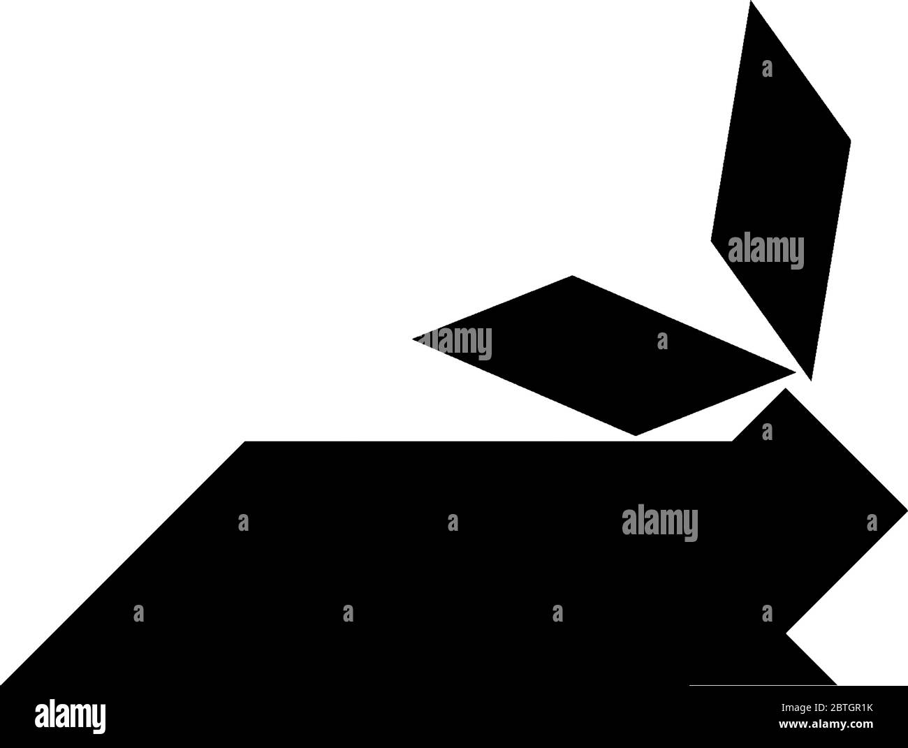 This tangram represents rabbit lying down, tangrams gives students an ...