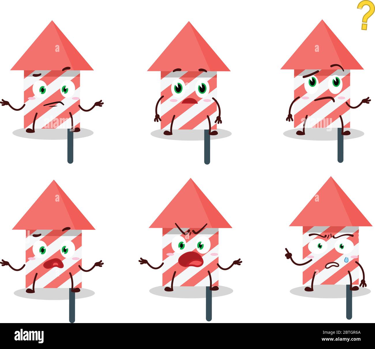 Cartoon character of fire cracker with what expression Stock Vector ...