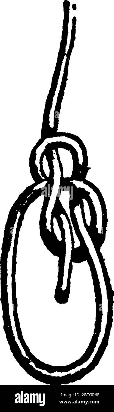 Illustration of bowline knot hi-res stock photography and images - Alamy