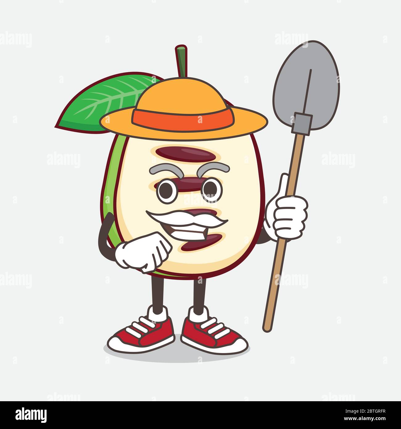 An illustration of Pawpaw Fruit cartoon mascot character with hat and ...