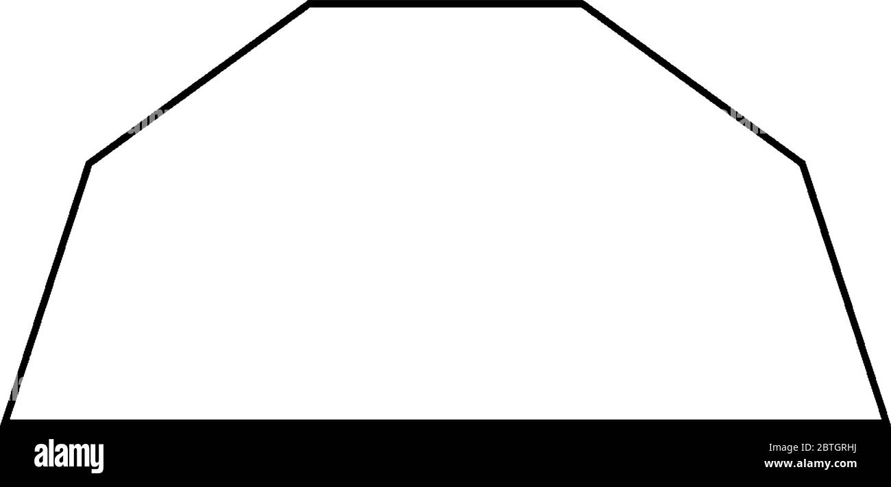 Six Sided Polygon, all sides are unequal in length and interior angles ...