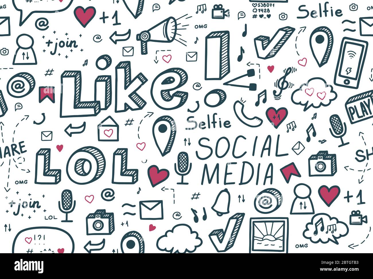 Social media line drawing hi-res stock photography and images - Alamy