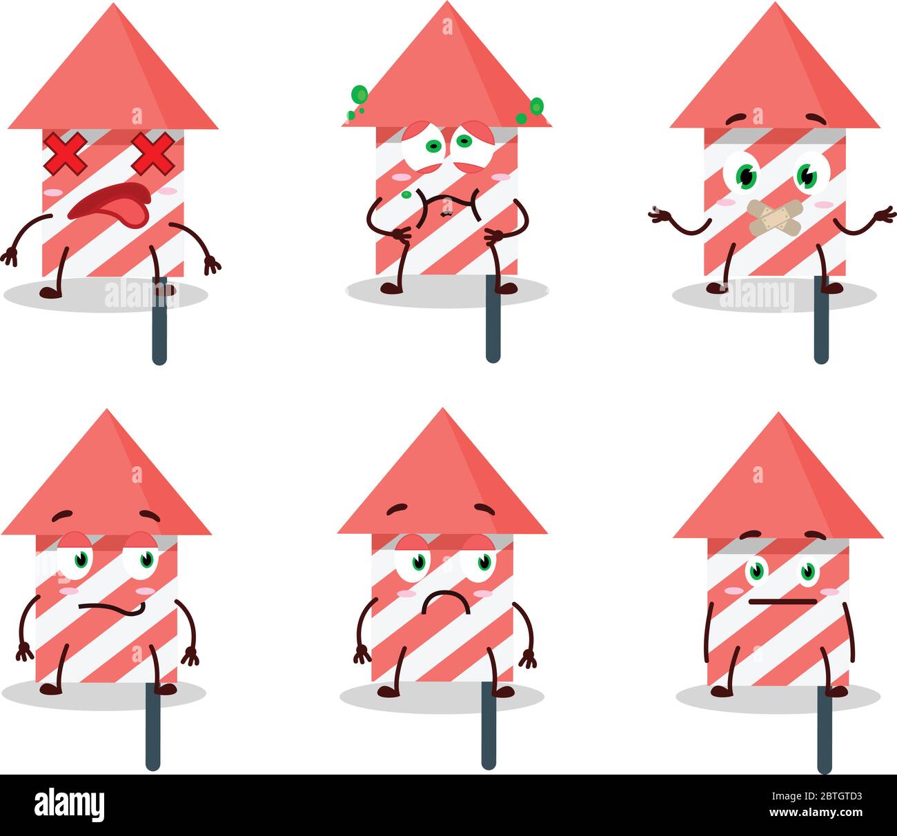 Fire cracker cartoon character with nope expression Stock Vector Image ...