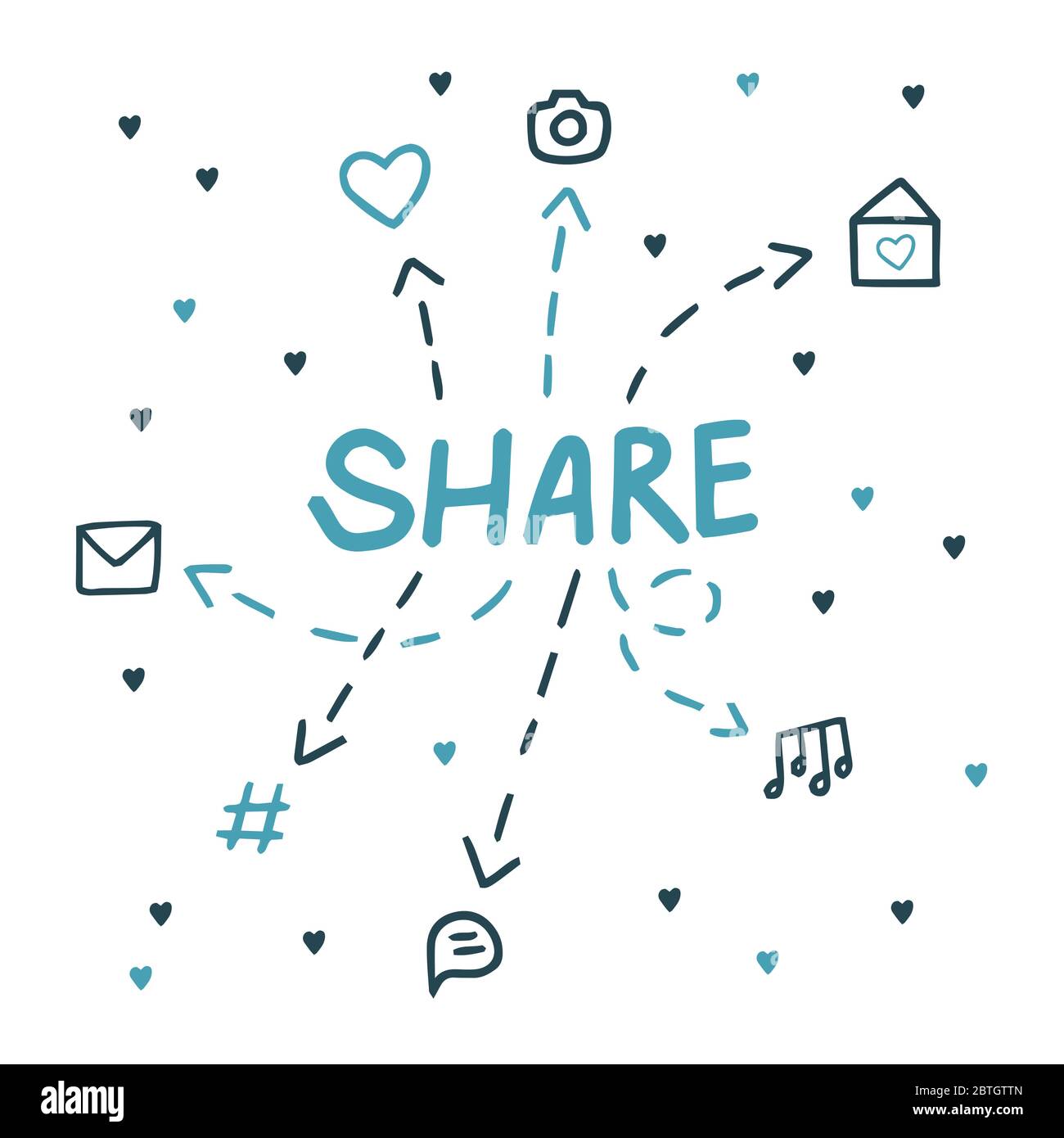 Social media. Share your emotions, likes, music, letters, photos and ...