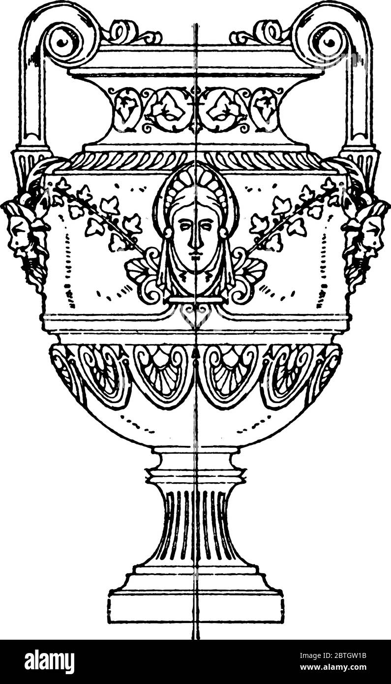 A state amphora, vintage line drawing or engraving illustration Stock ...