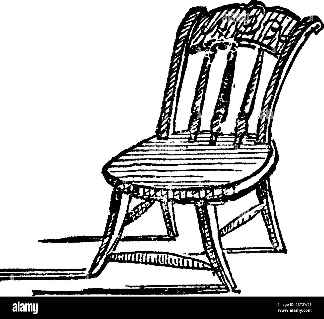 Spindle back chair Stock Vector Images - Alamy