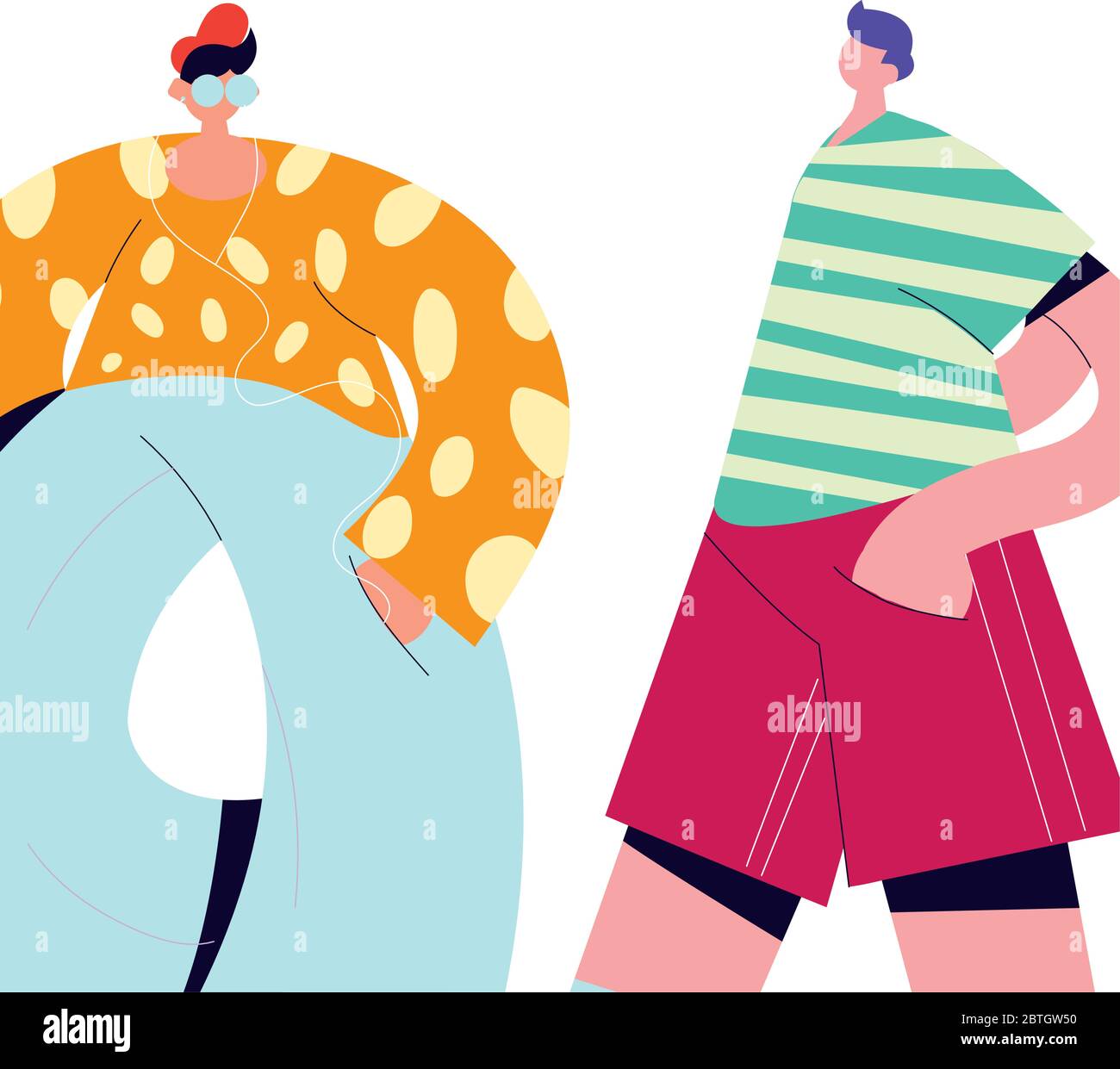 Urban men cartoons with casual cloth design, Boy male person people ...