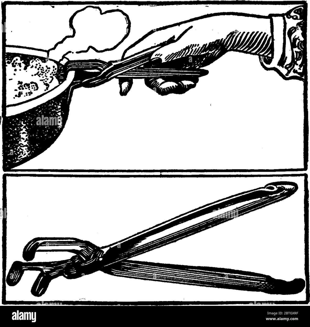 Hot pan lifter is an iron tool used for lifting hot utensils safely ...