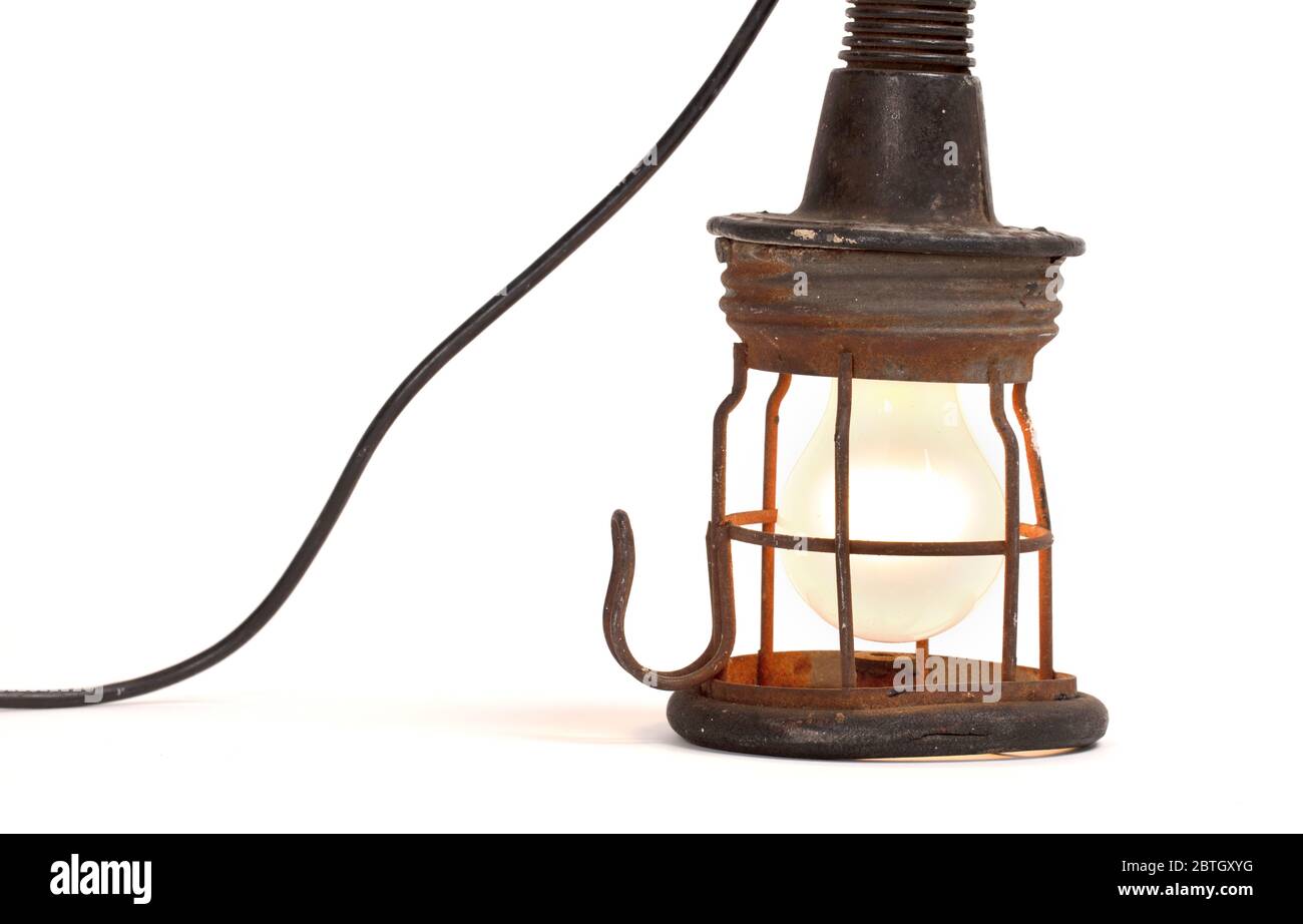 Old vintage light from the 70s, isolated Stock Photo - Alamy