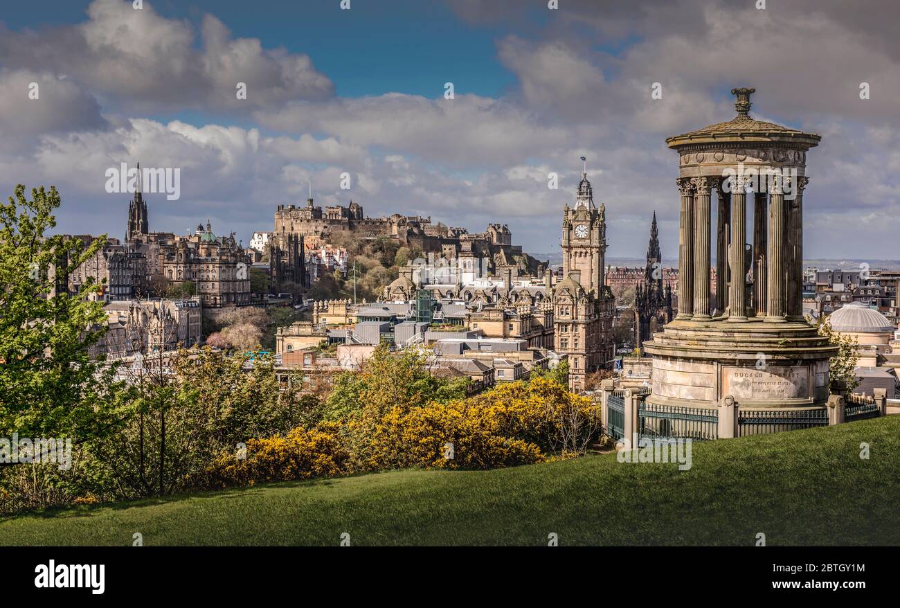 Edinburgh , Scotland , UK A view of the Edinburgh skyline from Carlton ...