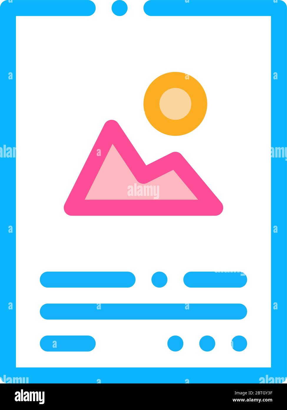 printed color paper icon vector outline illustration Stock Vector Image ...