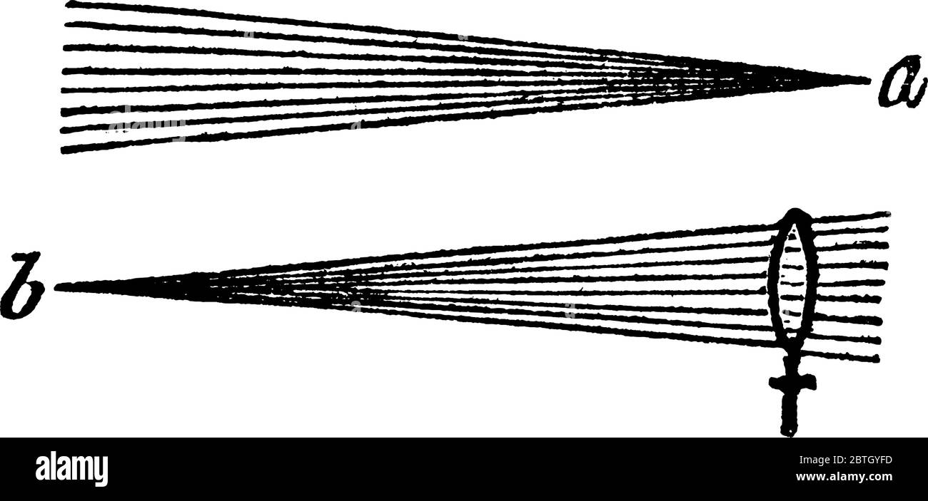 Light rays diverge Stock Vector Images - Alamy