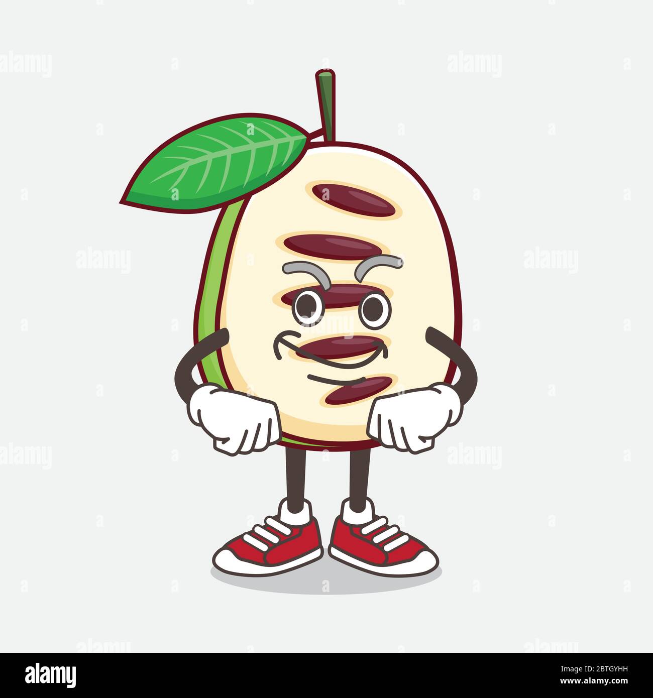 An illustration of Pawpaw Fruit cartoon mascot character with smirking ...