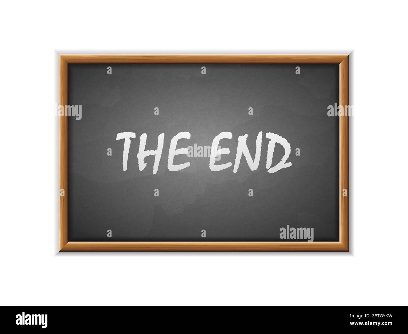 The end written on a blackboard. Vector illustration Stock Photo - Alamy