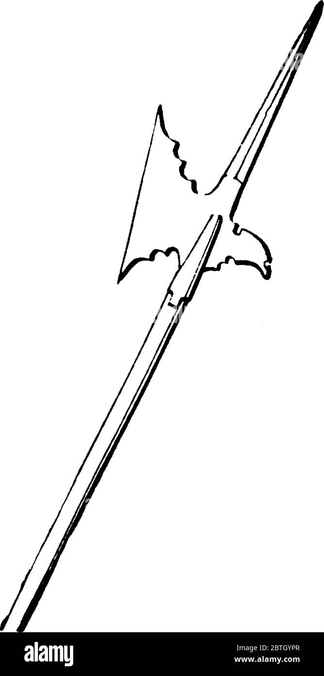 A type of blade, Halberd, from the time of Henry VIII, vintage line ...