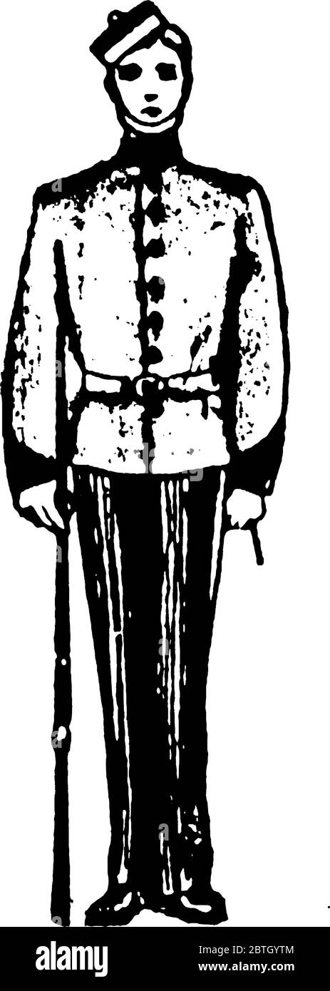Great Britain Soldier is standing in formal uniform during 1901 ...